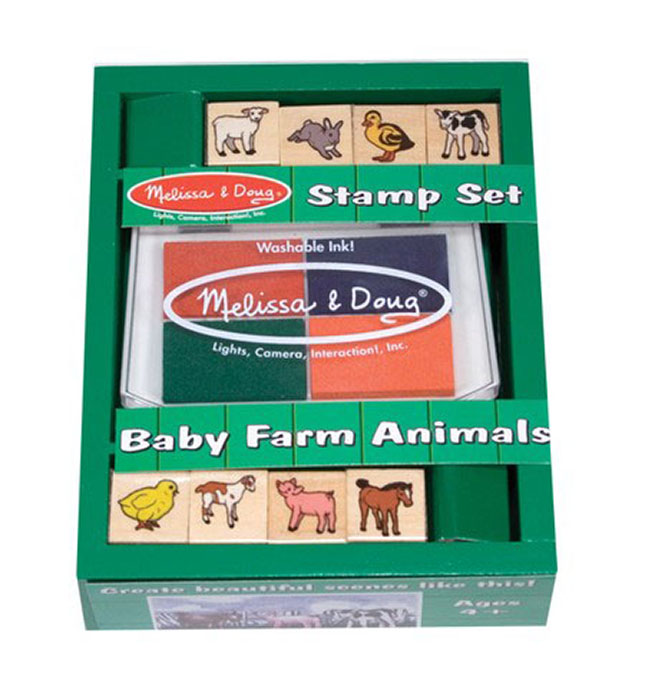 Baby Farm Animals Stamp Set - - Fat Brain Toys