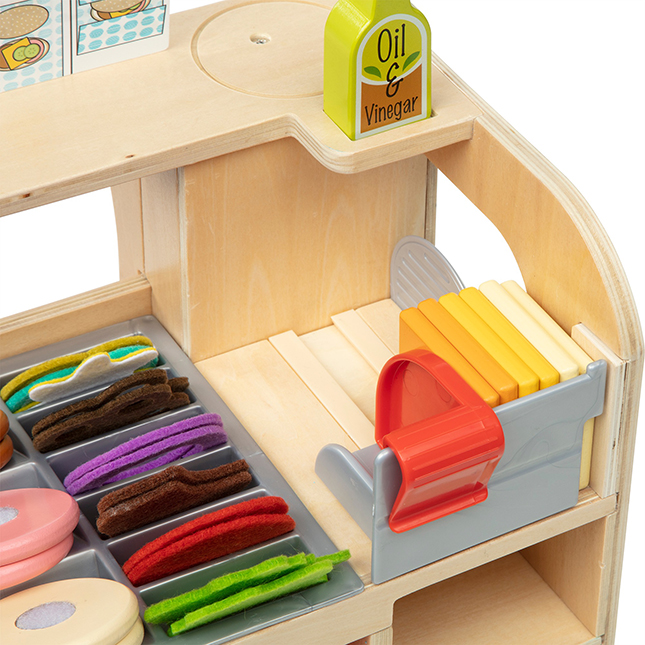 Slice & Stack Sandwich Counter Play Set - - Fat Brain Toys