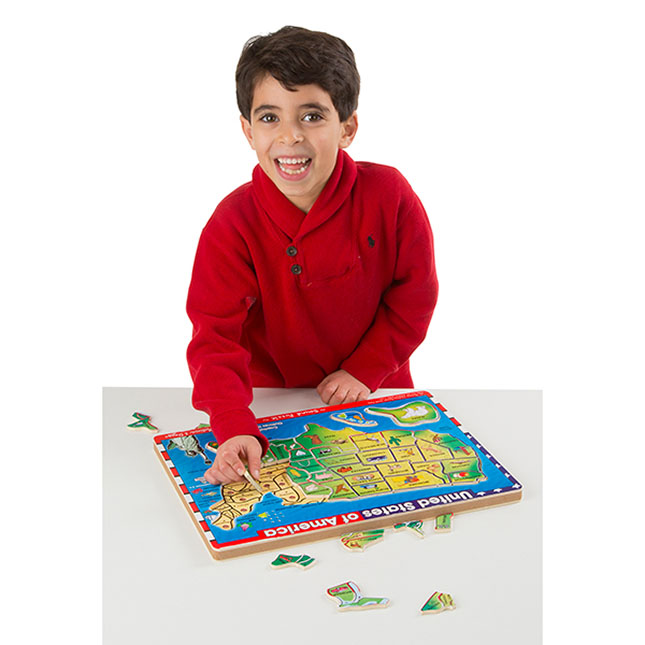 USA Map Sound Puzzle - Best History & Geography for Babies