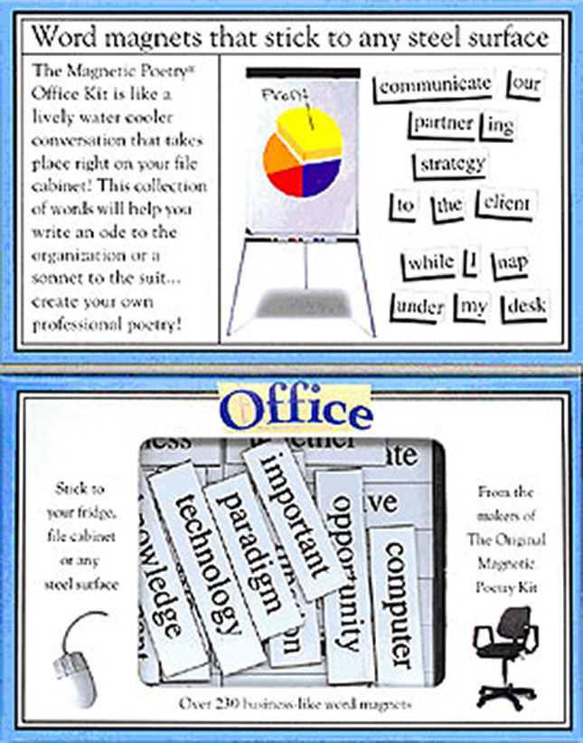Office Magnetic Poetry Kit - - Fat Brain Toys