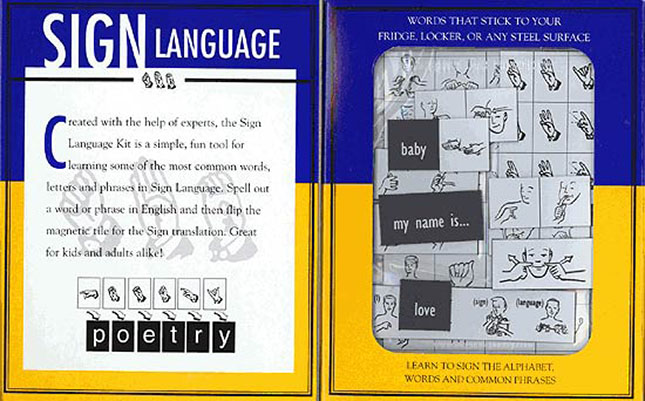 Magnetic Poetry Sign Language - - Fat Brain Toys