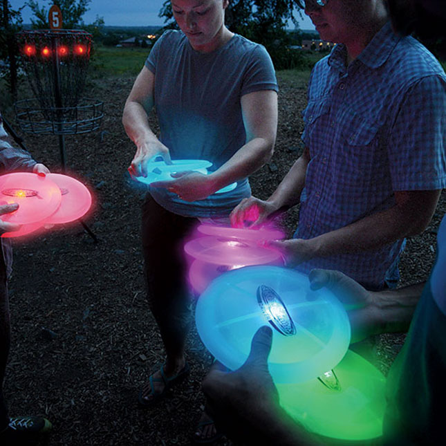 Flashflight LED Disc Golf Set - - Fat Brain Toys