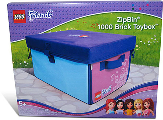 LEGO Friends ZipBin 1000 Brick Toy Box - - Fat Brain Toys