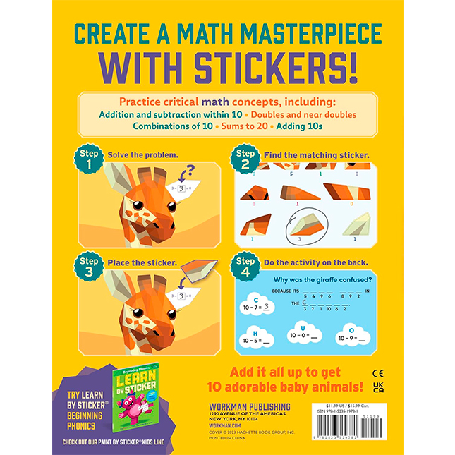 Learn By Sticker - Addition and Subtraction - - Fat Brain Toys