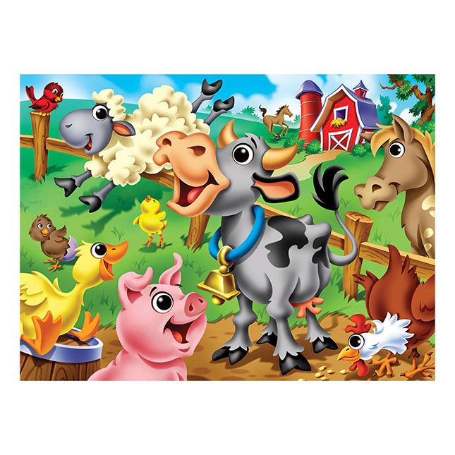Googly Eyes Farm Animals Puzzle - 48 pc - - Farm Toys