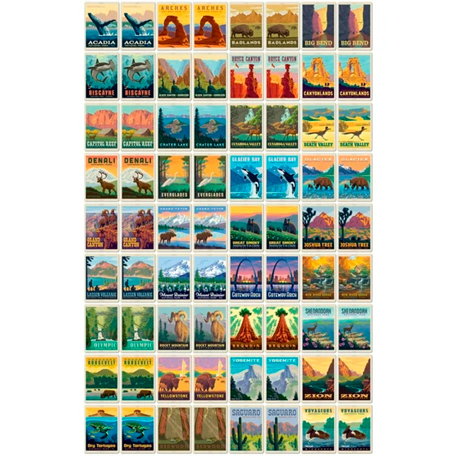 National Parks Memory Card Game - Best Games for Ages 4 to 12