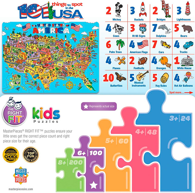 101 Things To Spot In The USA - 101 pc - Best for Ages 6 to 8