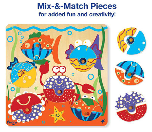 Mix & Match 12 Piece Puzzle - - Fat Brain Toys