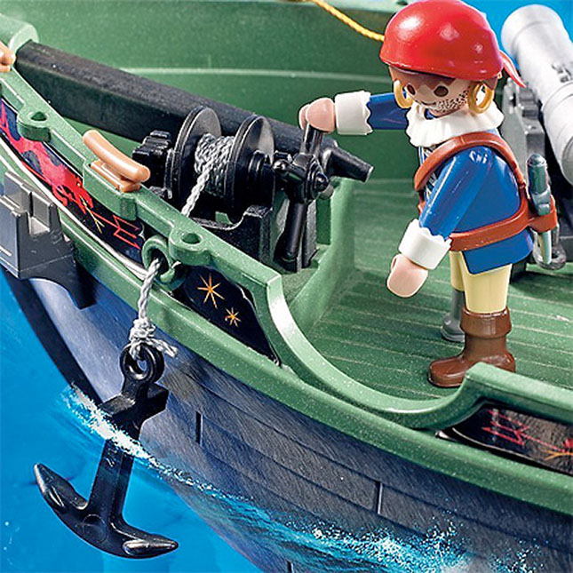 Playmobil Pirate Ship with RC Underwater Motor - - Fat Brain Toys