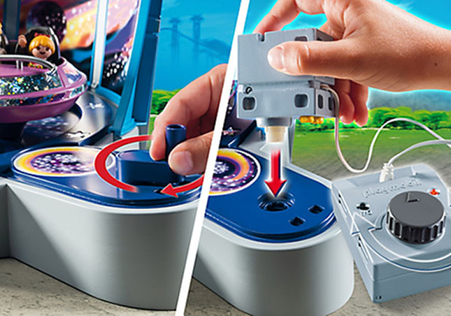Playmobil Amusement Park - Spinning Spaceship Ride with Lights