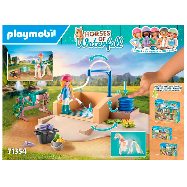 Playmobil Horses of Waterfall - Washing Station with Isabella and Lioness