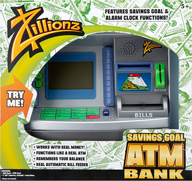 Zillionz Savings Goal ATM Bank - - Fat Brain Toys