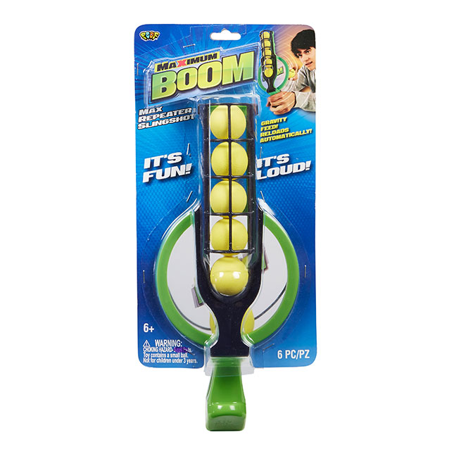 Max Boom Rapid Fire Slingshot - - Fat Brain Toys