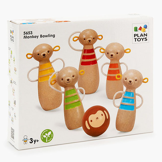 Monkey Bowling - - Fat Brain Toys