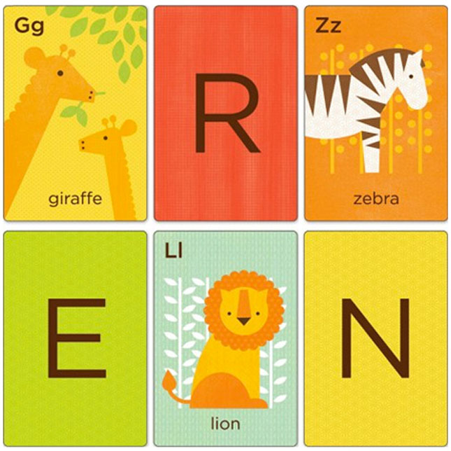 Alphabet Art Flash Cards - Animals A to Z - - Fat Brain Toys