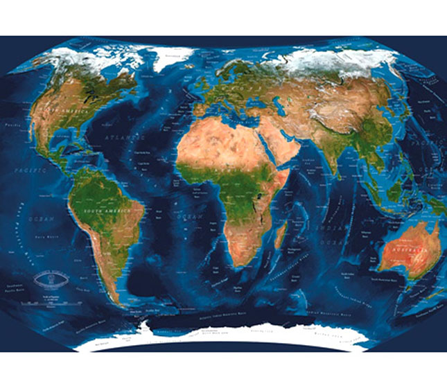 Satellite World Map Augmented Reality Puzzle - 1000 pc