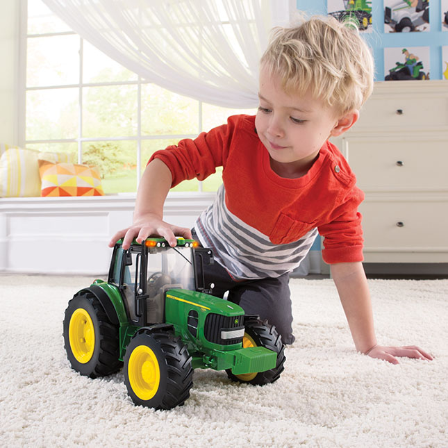 John Deere Johnny Tractor Push N Roll - - Fat Brain Toys
