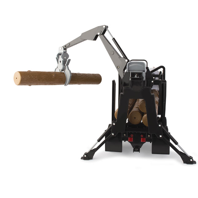 Big Farm Peterbilt Model 367 Logging Truck w/Pup Trailer & Logs