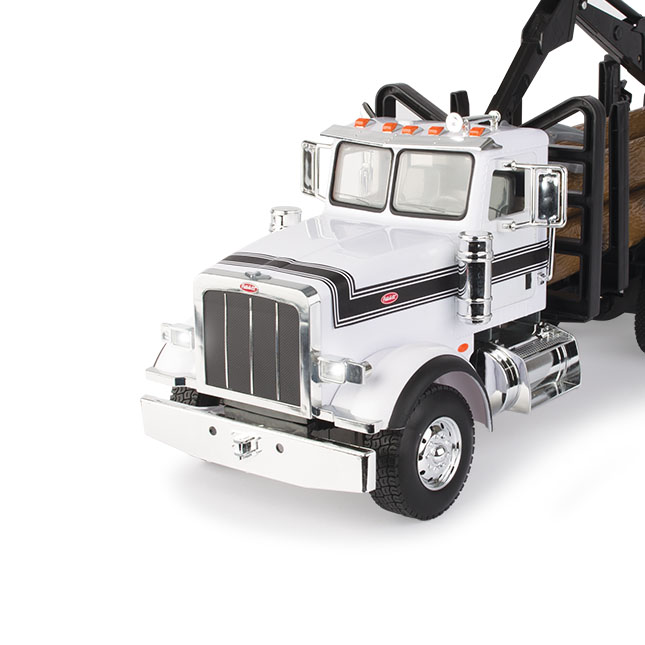 Big Farm Peterbilt Model 367 Logging Truck w/Pup Trailer & Logs