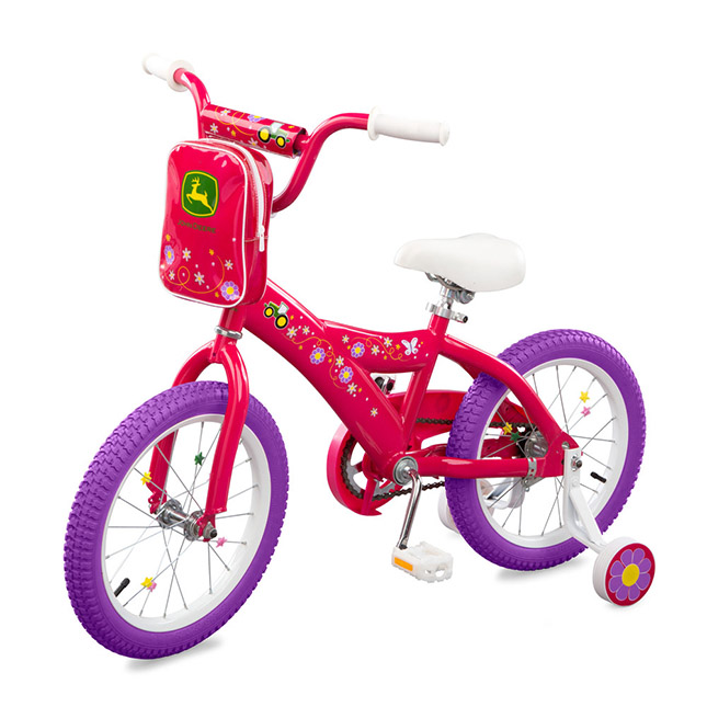 John Deere 16 inch Pink Bike - - Fat Brain Toys