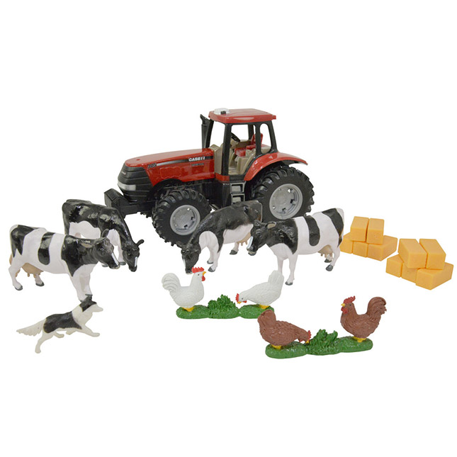 Farm Building Set with Case Tractor - - Farm Toys