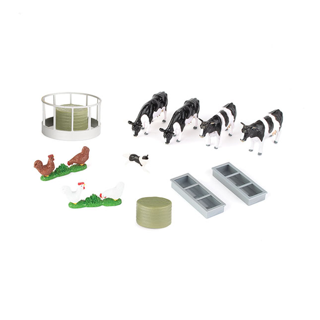 1/32 Farm Country Livestock Building with John Deere 318G Skid Steer ...