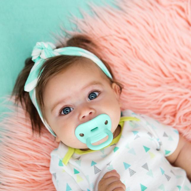 Boon JEWL Orthodontic Silicone Pacifier - Stage 2 - Blue (2pk)