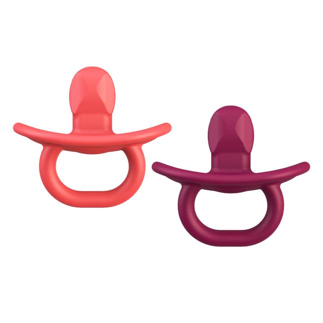 Boon JEWL Orthodontic Silicone Pacifier - Stage 2 - Pink (2pk)