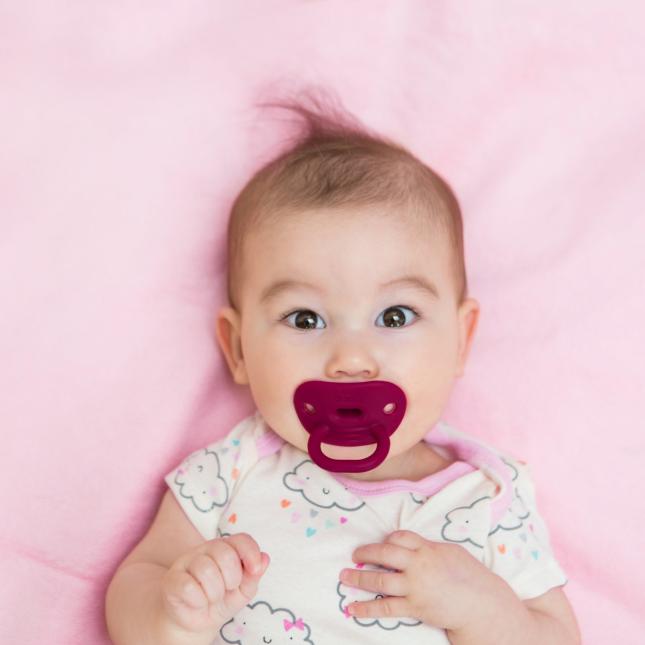 Boon JEWL Orthodontic Silicone Pacifier - Stage 2 - Pink (2pk)