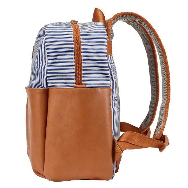 JJ Cole Popperton Boxy Backpack Diaper Bag Ticking Stripe - Baby Gear