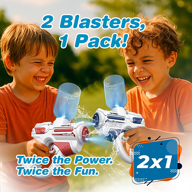 Dual Pack Water Blasters - Best Active Play for Ages 6 to 9