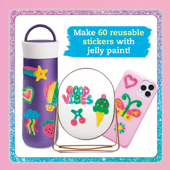 Klutz Paint & Peel Jelly Stickers - Glitter Goals!