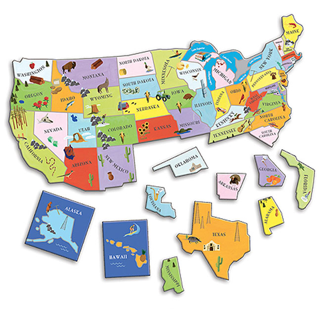 Jigsaw Journey - The 50 States - - Fat Brain Toys