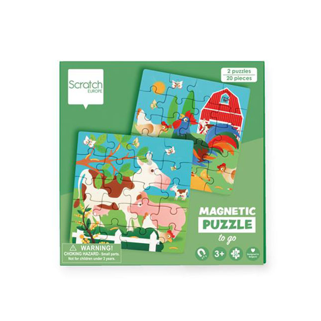 Magnetic Puzzle Book to Go - Farm - - Fat Brain Toys