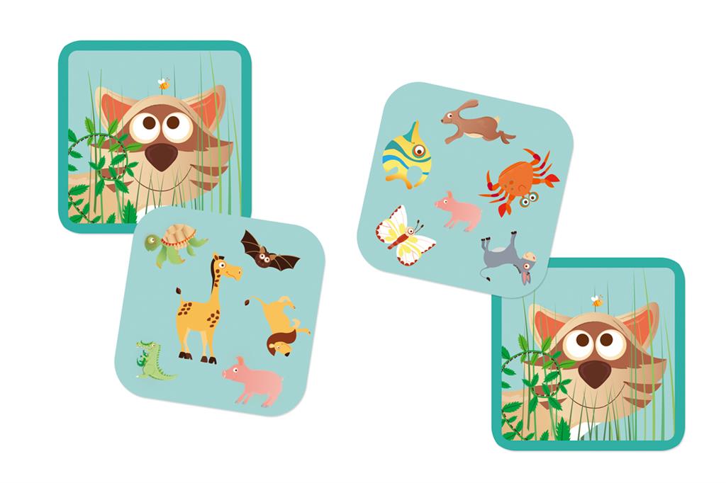 Compact Matching Game - Raccoon - - Fat Brain Toys