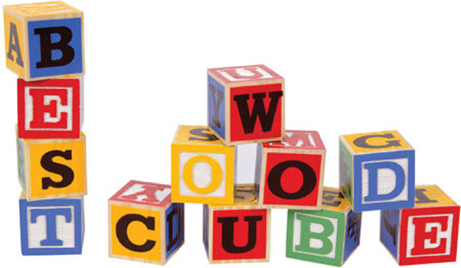 Large ABC Wood Blocks - - Fat Brain Toys