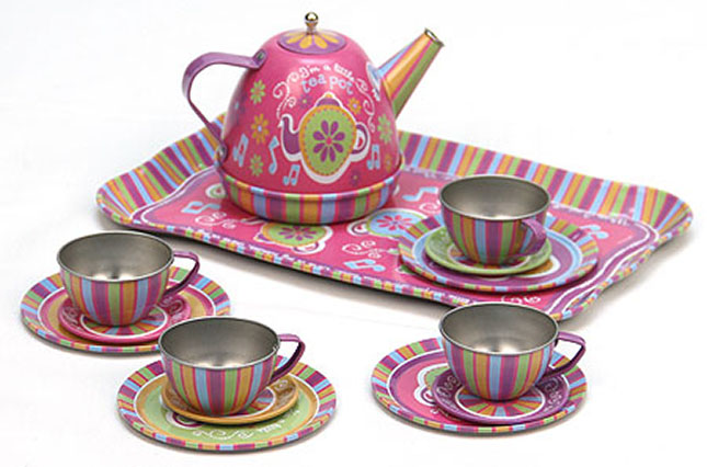 Musical Tin Tea Set - - Fat Brain Toys