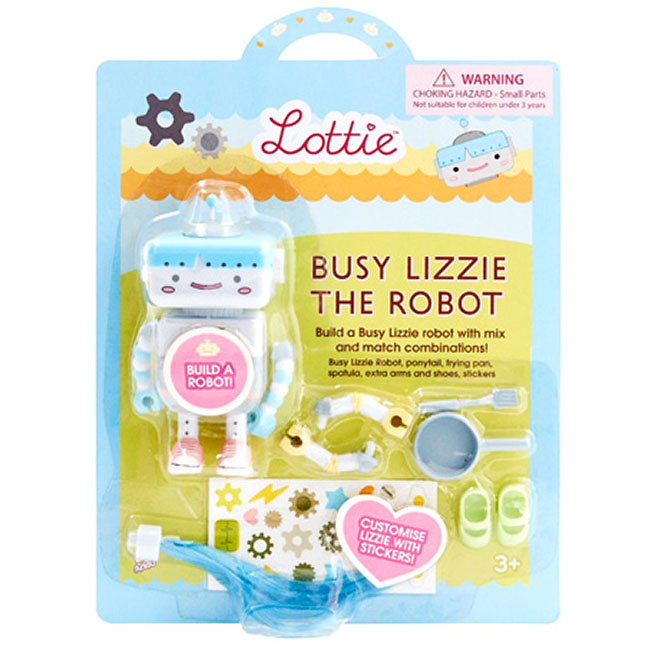 Lottie Busy Lizzie the Robot - - Fat Brain Toys