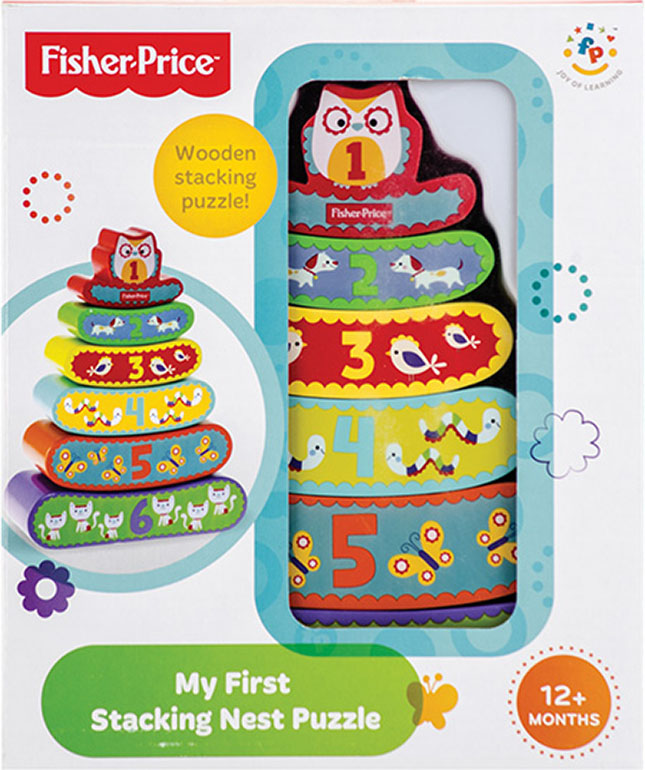 Fisher-Price My First Stacking Nest Puzzle - - Fat Brain Toys