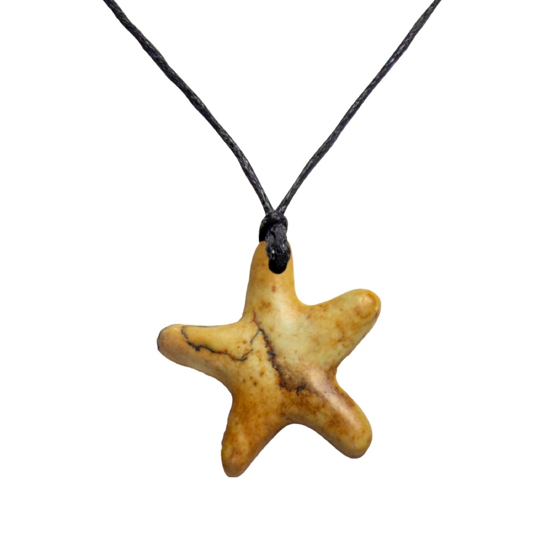 Soapstone Jewelry - Sea Star Pendant - - Fat Brain Toys