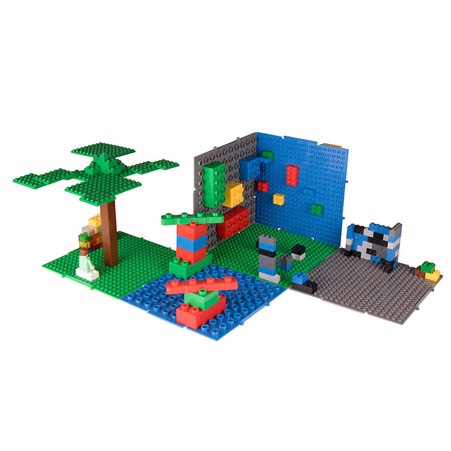 The Cube - 6 Double Sided 6.5 x 6.5 inch Plates - - Fat Brain Toys