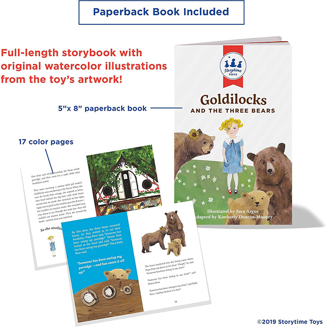 Goldilocks and the Three Bears Book and Playset - - Fat Brain Toys
