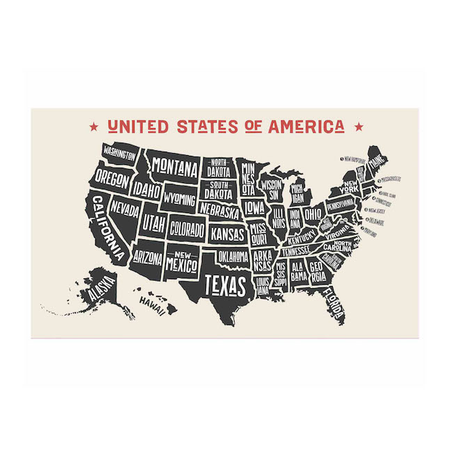 Scratch-Off USA Tracker Map - - Fat Brain Toys