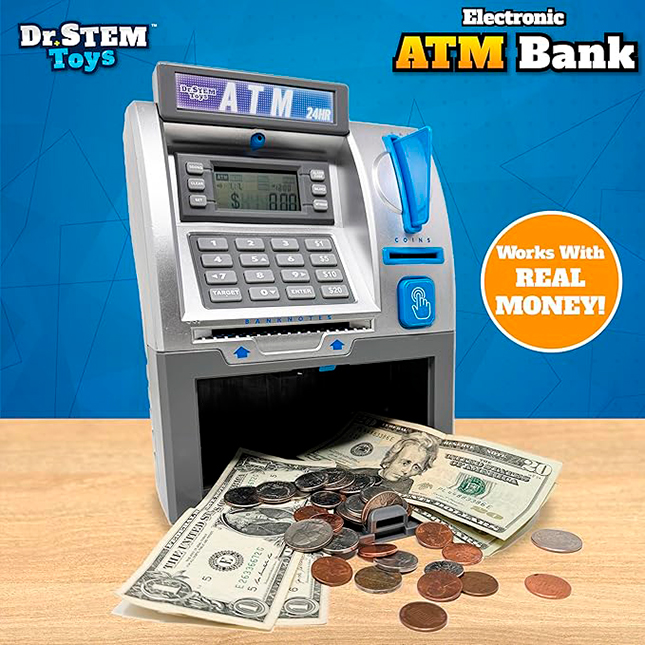 Dr. STEM Toys Electronic ATM Bank - - Fat Brain Toys