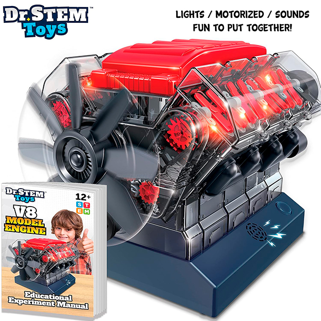 Dr. STEM Toys V8 Model Engine - Best for 12 year olds