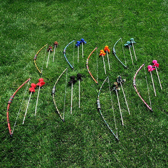 Peacock Bow & Arrows Set with Bulls Eye - - Fat Brain Toys