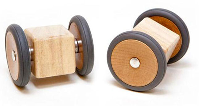 Tegu Magnetic Wooden Wheels - - Fat Brain Toys