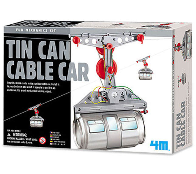 4M Tin Can Cable Car - - Fat Brain Toys