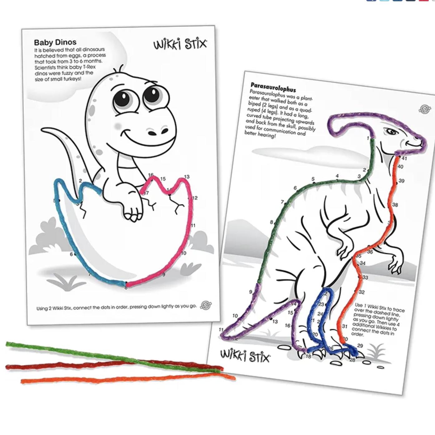 Wikki Stix Dinosaur Fun Pak - - Fat Brain Toys