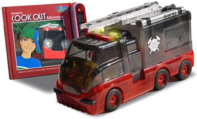 Torch Fire Truck with Story Book & R/C Transmitter - - Fat Brain Toys